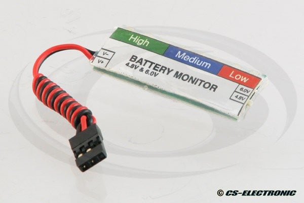 LIPO RECEIVER BATTERY MONITOR 4.8 AND 6.0V - Snabb leverans