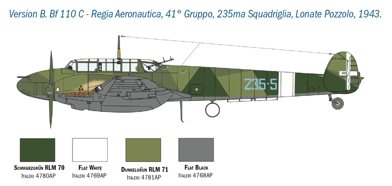 Messerschmitt Bf 110 C/D 1:48 - Snabb leverans