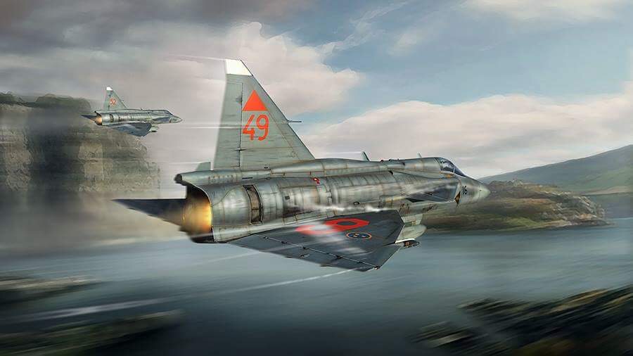 SAAB JA37 Viggen 1/72 - Snabb leverans